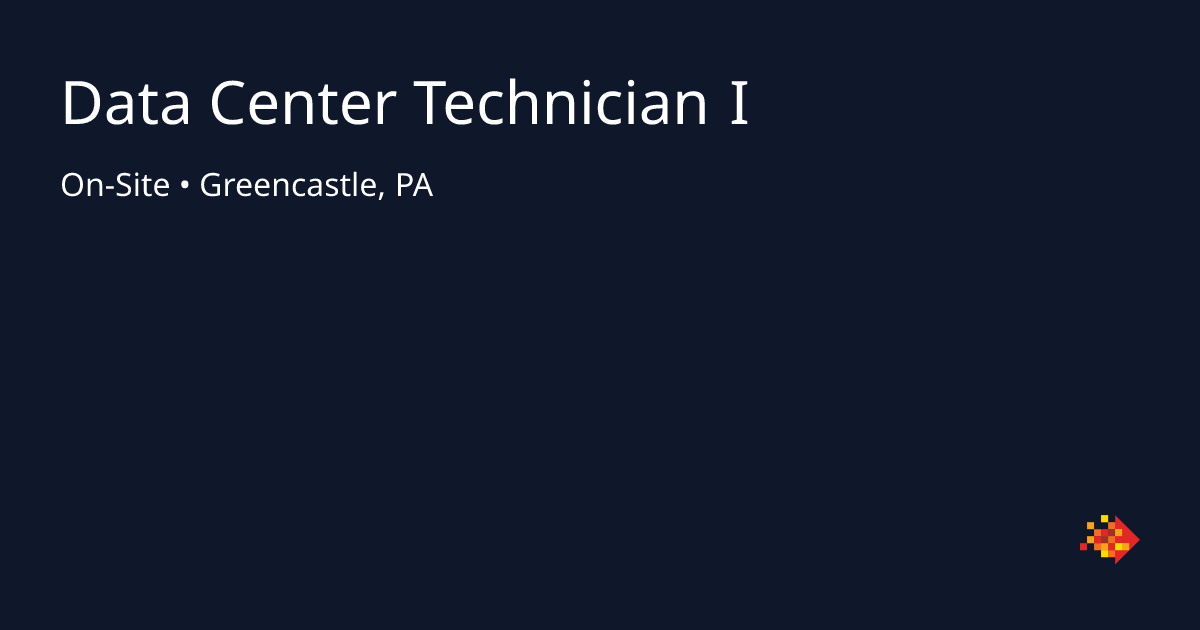 Data Center Technician I in Greencastle, PA | SPECTRAFORCE